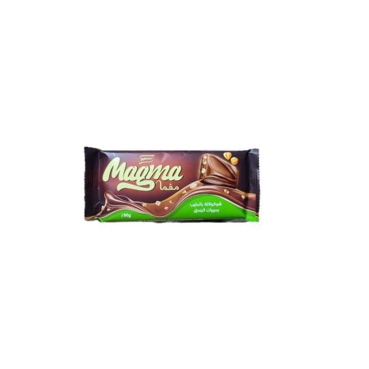 Magma Milk Chocolate With Hazelnut Chips 90G | سوبيرات طيبة Superette Taiba